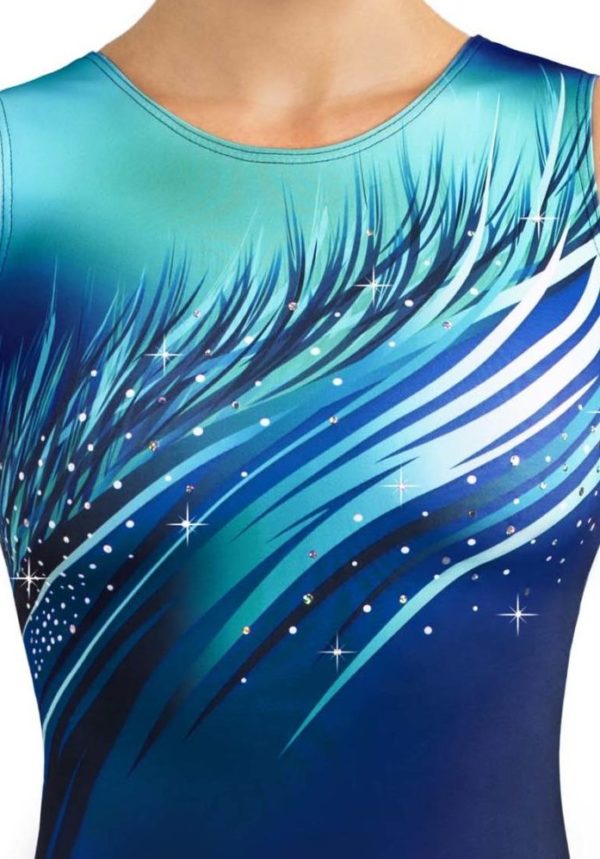 Blauer Turnanzug RAIN/1 - Gymnastics leotards, unitards and more