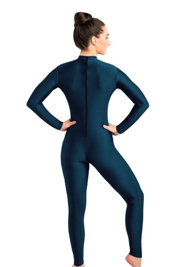 Blue Unisex full body suit long sleeved- Unitard - with stand-up collar ...
