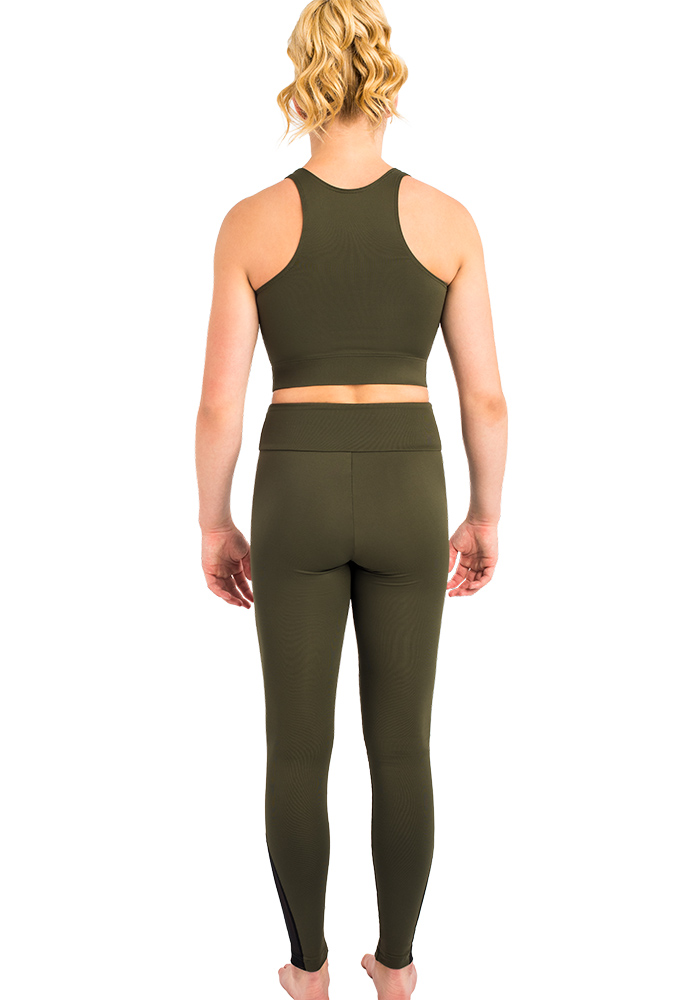 High waist Leggings CASCAIS/1 with mesh - Gymnastics leotards, unitards ...