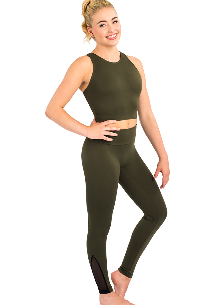 High waist Leggings CASCAIS/1 with mesh - Gymnastics leotards, unitards ...