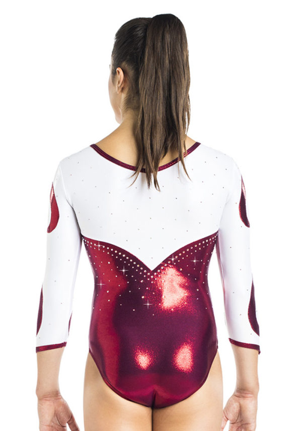 Wettkampfanzug MAELLE/1 in rot-weiß - Gymnastics leotards, unitards and ...