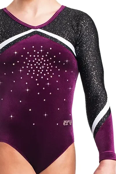 Samt-Turnanzug SAKURA/1 langarm - Gymnastics leotards, unitards and more