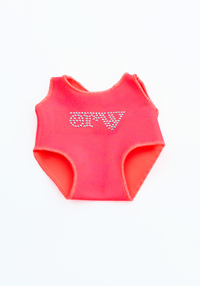 ERVY Turnanzug für Teddybär - neonlachs - Gymnastics leotards, unitards ...