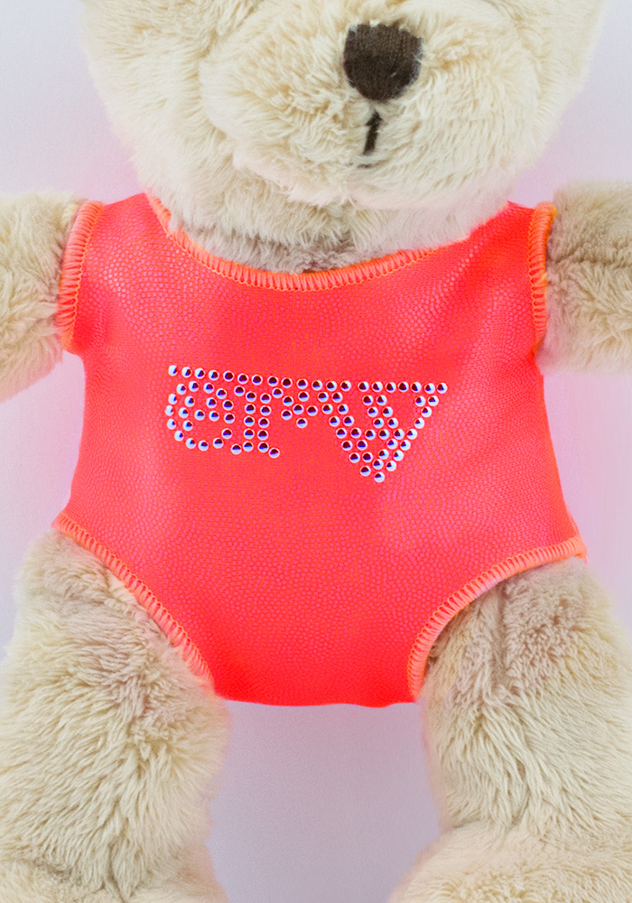 ERVY Turnanzug für Teddybär - neonlachs - Gymnastics leotards, unitards ...