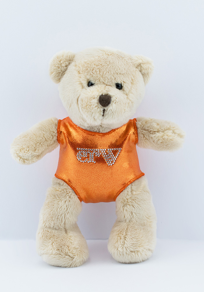 ERVY Teddybär mit Turnanzug - orange - Gymnastics leotards, unitards ...