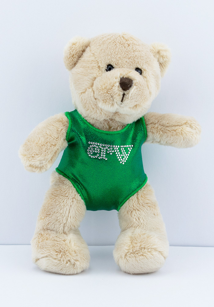 ERVY Teddybär mit Turnanzug - grün - Gymnastics leotards, unitards and more