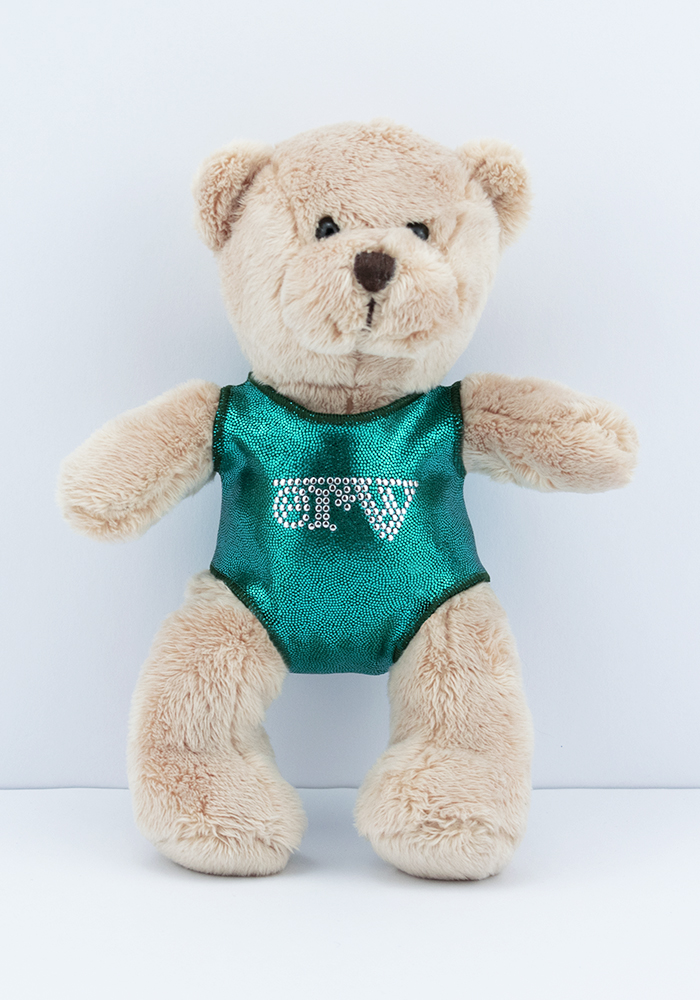 ERVY Teddybär mit Turnanzug - petrol - Gymnastics leotards, unitards ...