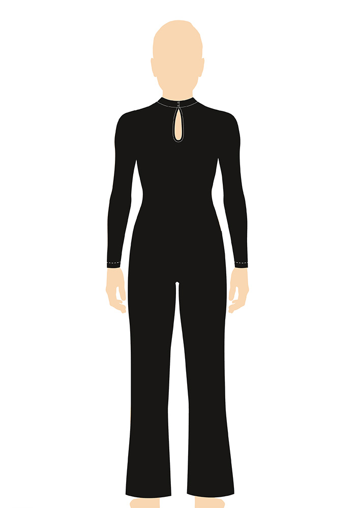 Long-sleeved Unisex Jazz-Unitard Stand-up collar - many colors ...