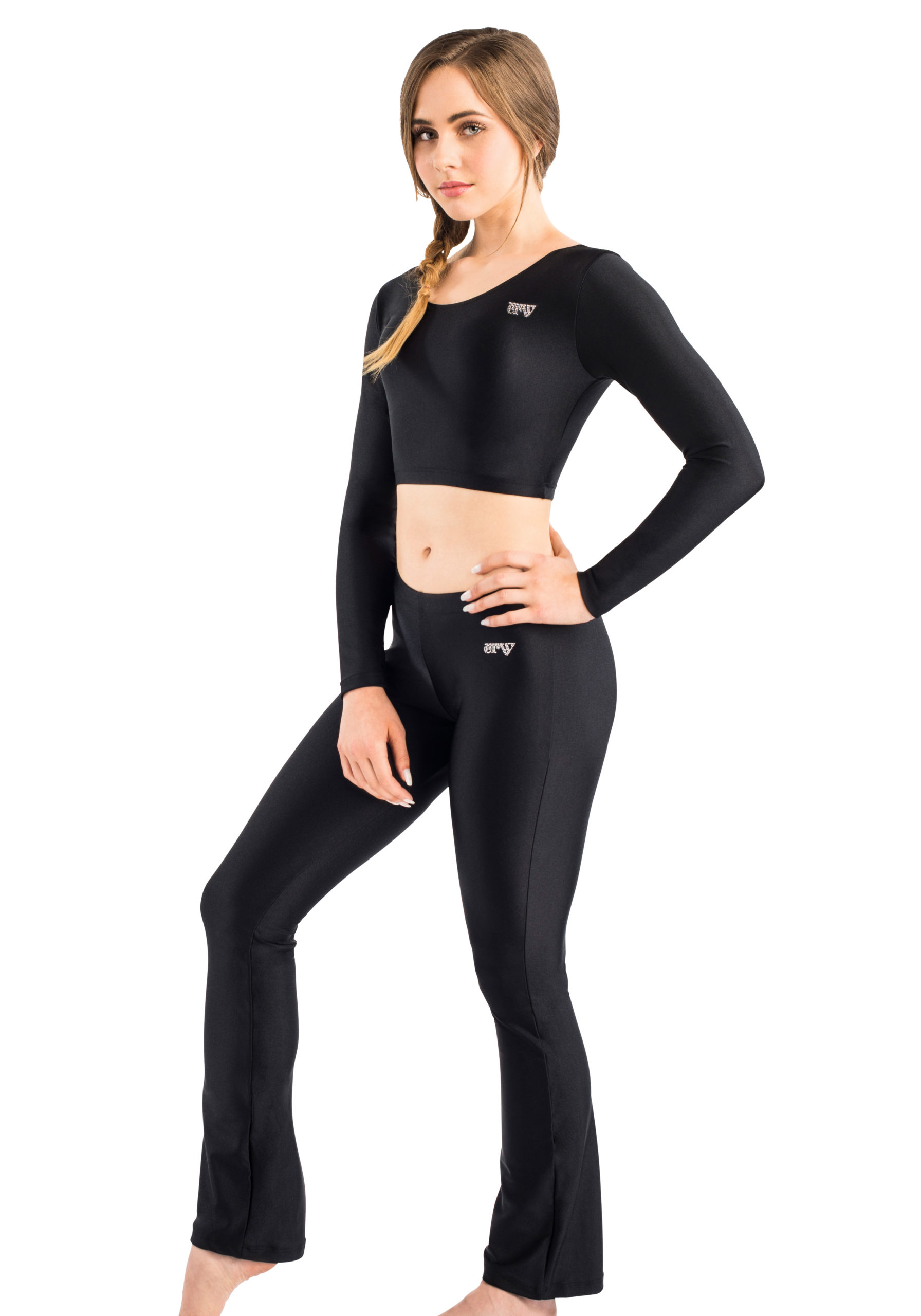 Unisex Jazz pants (low rise) seamless front flared leg - many colors ...