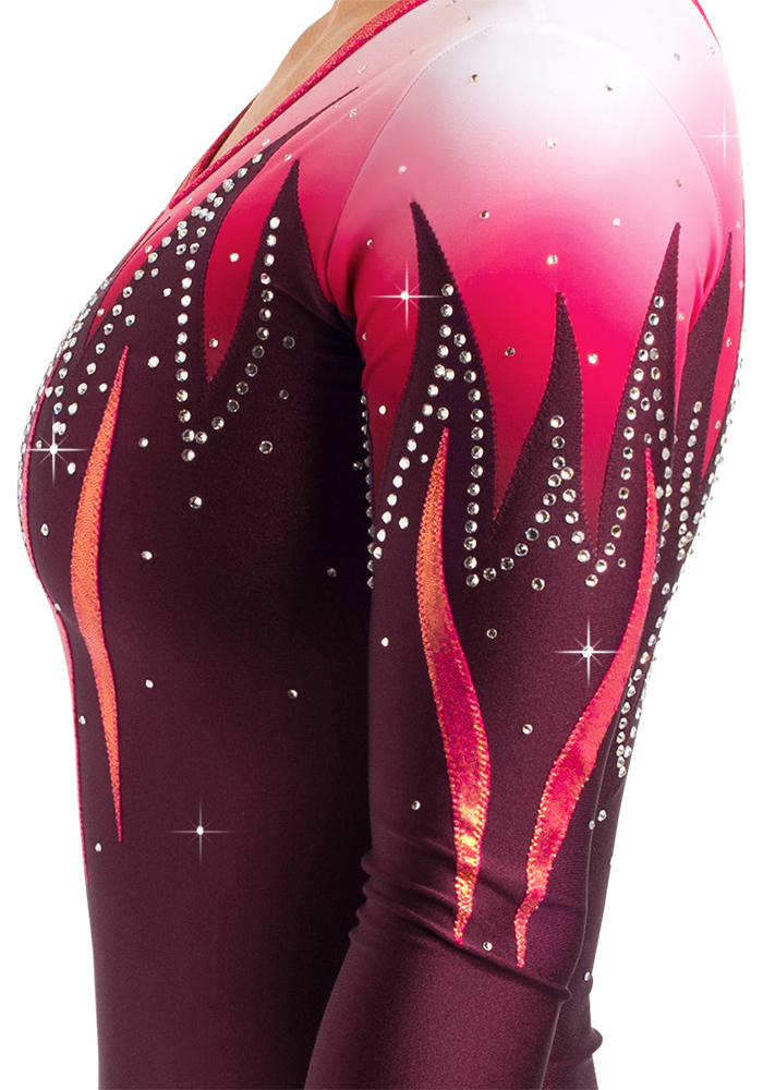 Wettkampf Turnanzug TIBA/4 mit 3/4-Arm - Gymnastics leotards, unitards ...